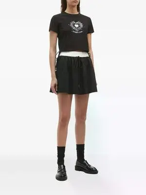 B+AB Cotton-blend A-line Skirt - Black