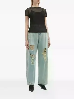 B+AB Rhinestone-embellished T-shirt - Black