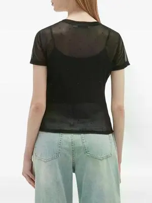 B+AB Rhinestone-embellished T-shirt - Black
