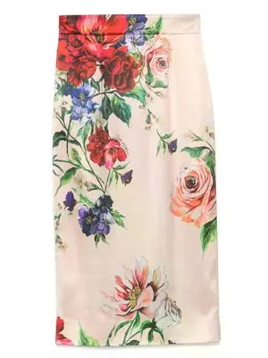 DOLCE & GABBANA Floral Print Midi Skirts