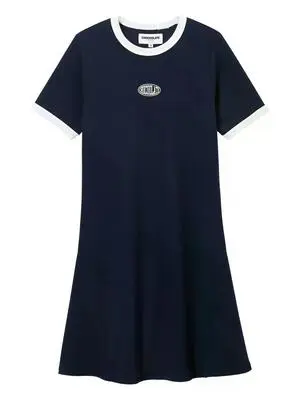 CHOCOOLATE Contrasting T-shirt Dress - Blue