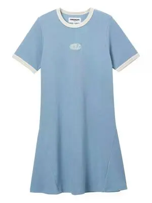 CHOCOOLATE Contrasting T-shirt Dress - Blue
