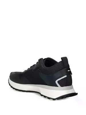 BOSS Mesh-detail Mixed Material Trainers - Blue