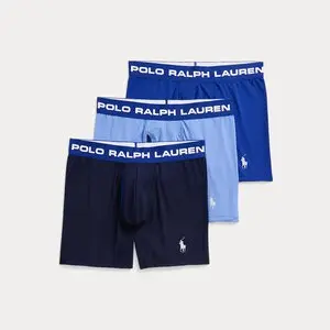 Ralph Lauren Perfect Pouch Mesh Boxer Brief 3-pack - Blue Multi