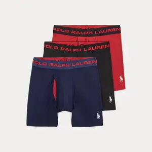 Ralph Lauren Perfect Pouch Modal Boxer Brief 3-pack - Navy Black Red