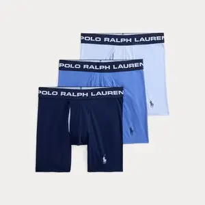 Ralph Lauren Perfect Pouch Modal Boxer Brief 3-pack - Navy/white/red