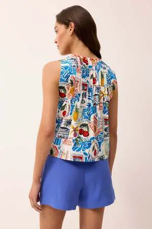 MARIE OLIVER Mid-rise Crepe Shorts - Cobalt