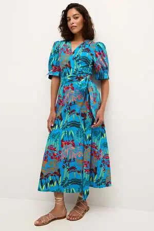 MARIE OLIVER Marie Oliver Rita Wrap Dress Amazon Azure