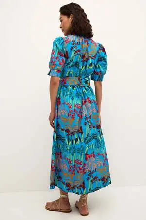 MARIE OLIVER Rita Wrap Dress - Amazon Azure