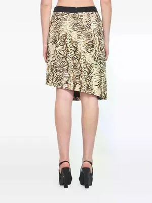 UNGARO Animalier Print Skirt