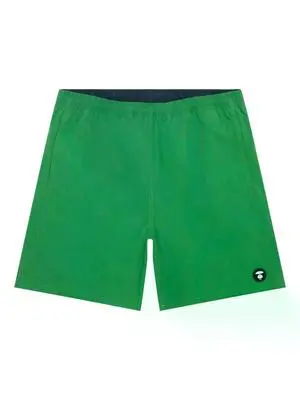 AAPE BY *A BATHING APE Logo-patch Shorts - Green