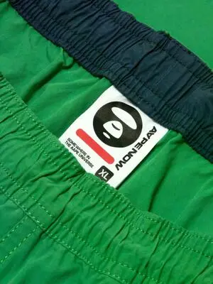 AAPE BY *A BATHING APE Logo-patch Shorts - Green