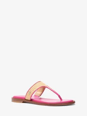 Michael Kors Carson T-strap Sandal - Pink