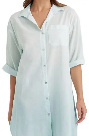 PAPINELLE Ombré Cotton Voile Nightshirt