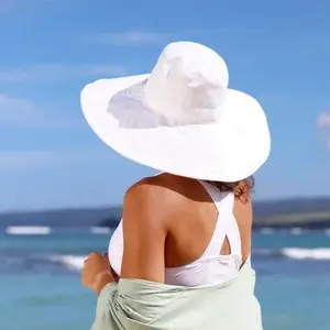 UV SKINZ Wide Brim Hat - White