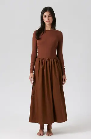 BY TESS COLLECTION Shay Midi Dress - Brown