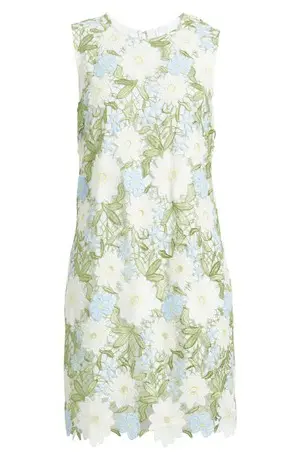 Sam Edelman Floral Embroidered Sheath Dress - White Multi