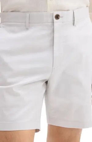 Theory Zaine Cotton Blend Shorts - Fog