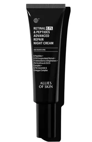 ALLIES OF SKIN Retinal 0.1% & Peptides Advanced Repair Night Cream - No Color