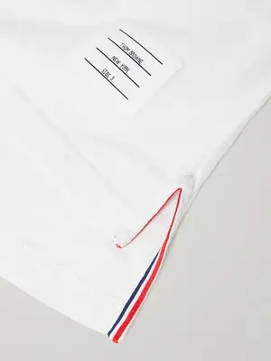 Thom Browne Logo-appliquéd Striped Cotton-jersey T-shirt