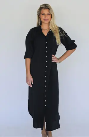BY TESS COLLECTION By Tess Collection Sophie Shirt Dress Black