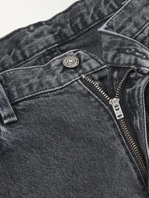 ORSLOW Black Denim Stone Wash Wide-leg Jeans - Gray