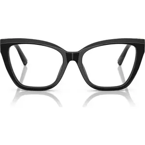 Tiffany & Co. 54mm Cat Eye Optical Glasses - Black/demo Lens