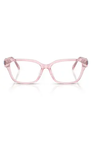 SWAROVSKI 54mm Pillow Optical Glasses - Transparent Pink /demo Lens