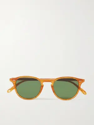 Garrett Leight Hampton Round-frame Sunglasses - Orange