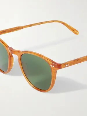 Garrett Leight Hampton Round-frame Sunglasses - Orange