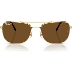 Ray-ban 62mm Polarized Rectangle Sunglasses - Arista