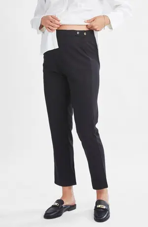 ANGEL MATERNITY Donna High Waist Trousers - Black