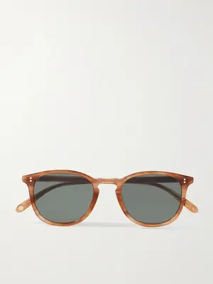 Garrett Leight Kinney Round-frame Polarised Sunglasses - Brown