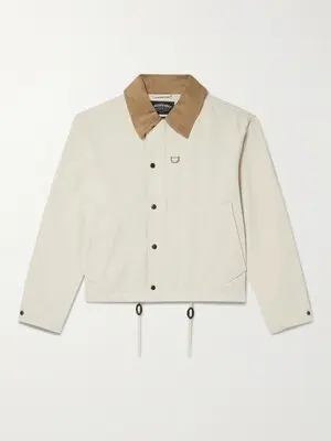 FRIZMWORKS Corduroy-trimmed Cotton-blend Jacket - Neutrals