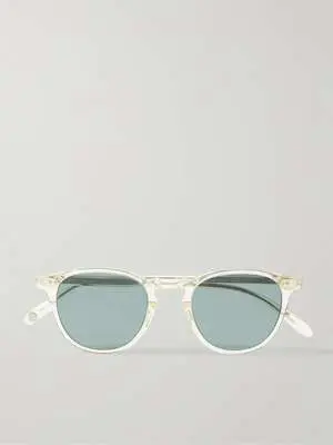 Garrett Leight Garrett Leight California Optical Hampton Round-Frame Sunglasses Clear