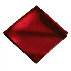 SILKSILKY Pure Silk Solid Color Square Scarf - Red