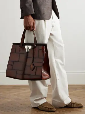 Berluti Luti 38 Patchwork Venezia Mosaico Leather Tote Bag