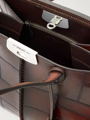 Berluti Luti 38 Patchwork Venezia Mosaico Leather Tote Bag
