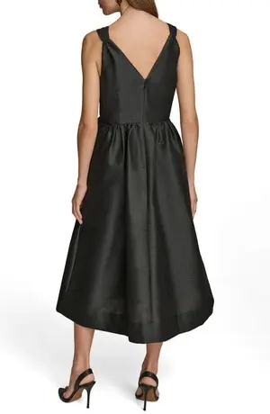 Donna Karan New York Bow Fit & Flare Midi Cocktail Dress