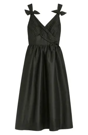 Donna Karan New York Bow Fit & Flare Midi Cocktail Dress