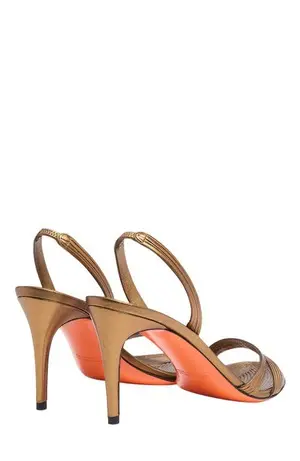 Santoni Leather Mid-heel Sandal