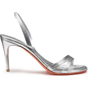 Santoni Leather Mid-heel Sandal