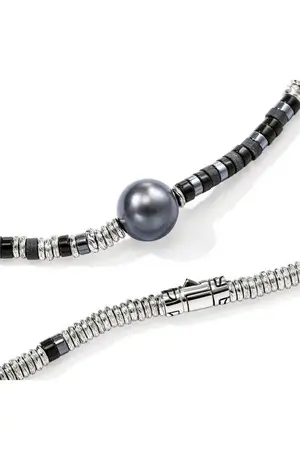 John Hardy Heishi Pearl And Bead Necklace