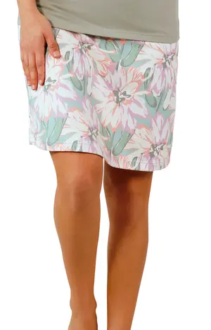UV SKINZ Knee Length Travel Skort - Aurora Bloom