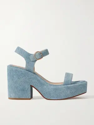 Blue Platform Heels