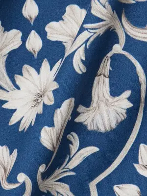 Agua Bendita Lima Ribbons Tiered Mini Dress - Blue