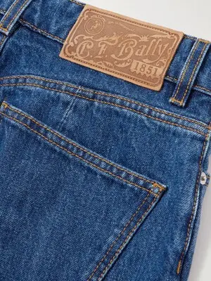 Bally Cropped Paneled High-rise Flared Jeans