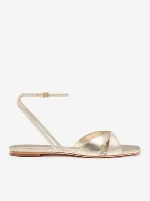 REFORMATION Mari Flat Sandal Gold