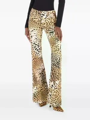 Roberto Cavalli Leopard-print Flared Jeans