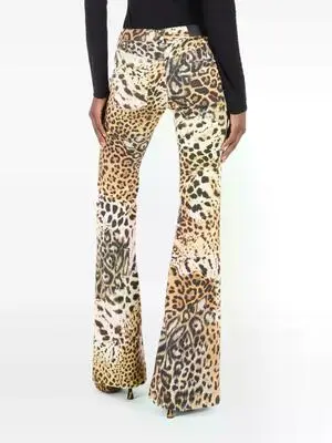 Roberto Cavalli Leopard-print Flared Jeans